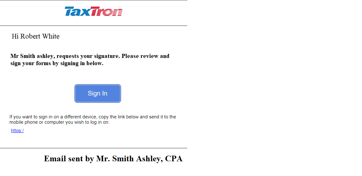 E-Signature Solution By TaxTron™