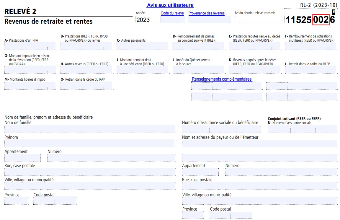 What is RL-2 Slip – Retirement and Annuity Income