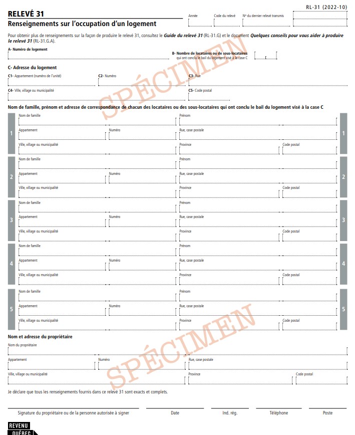 What is RL-31 Slip – Information About a Leased Dwelling